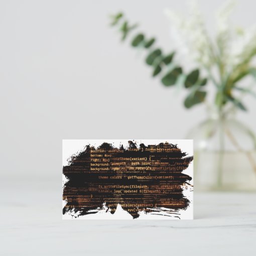 Computer code business card | Zazzle