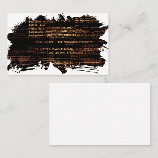 Computer code business card | Zazzle