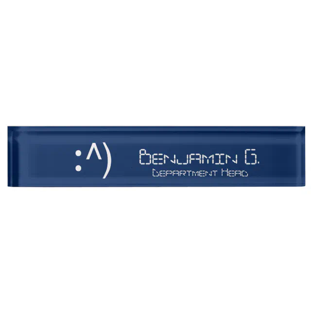 Computer Code Face Desk Name Plate | Zazzle