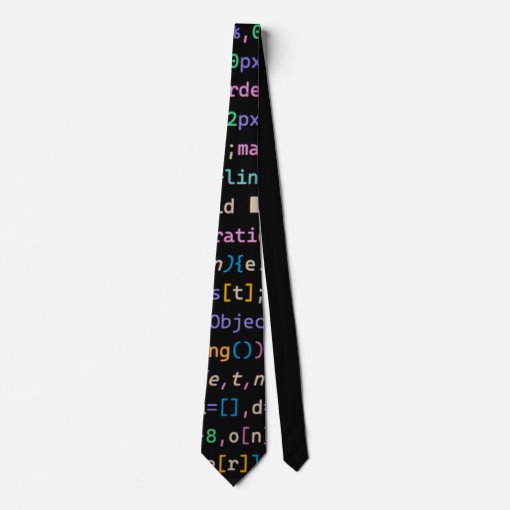 Computer Code Neck Tie | Zazzle