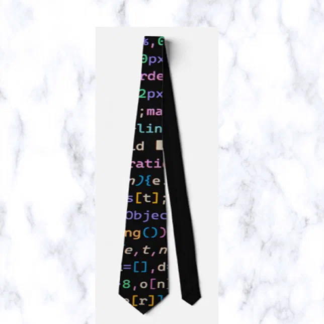 Computer Code Neck Tie | Zazzle