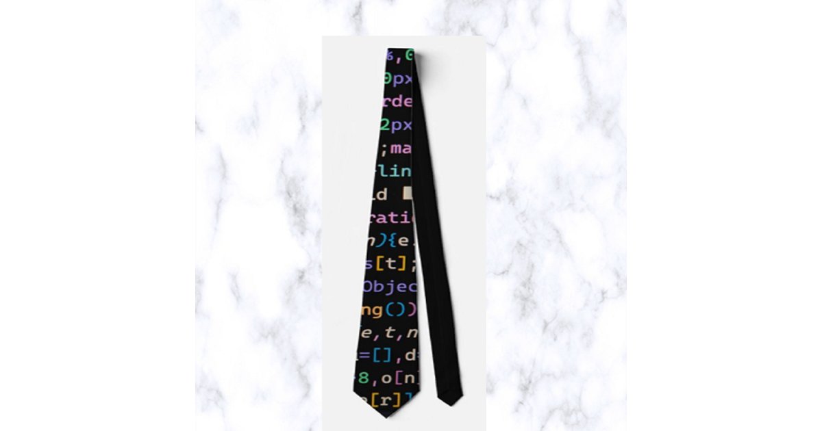 Computer Code Neck Tie | Zazzle