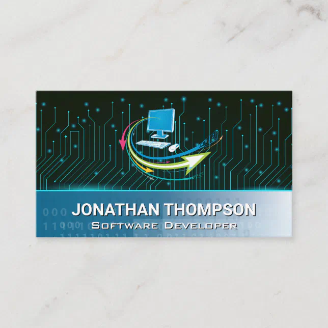 Computer | Coding | Circuit Board Business Card | Zazzle