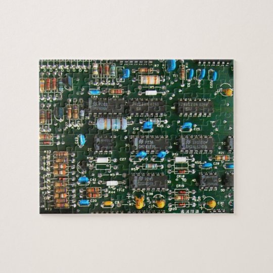 Computer Electronics Printed Circuit Board Image Jigsaw Puzzle | Zazzle.com