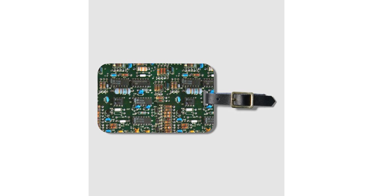 Computer Electronics Printed Circuit Board Image Luggage Tag | Zazzle