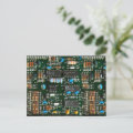Computer Electronics Printed Circuit Board Image Postcard | Zazzle