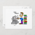 Computer Engineer Cartoon Postcard | Zazzle
