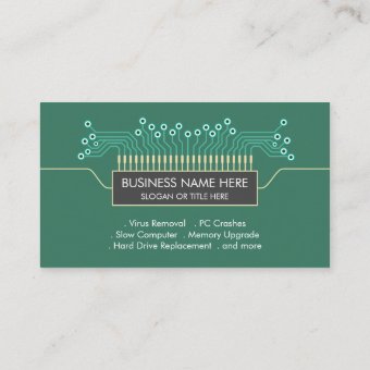 Computer engineer Science Circuit Board Coding Business Card | Zazzle