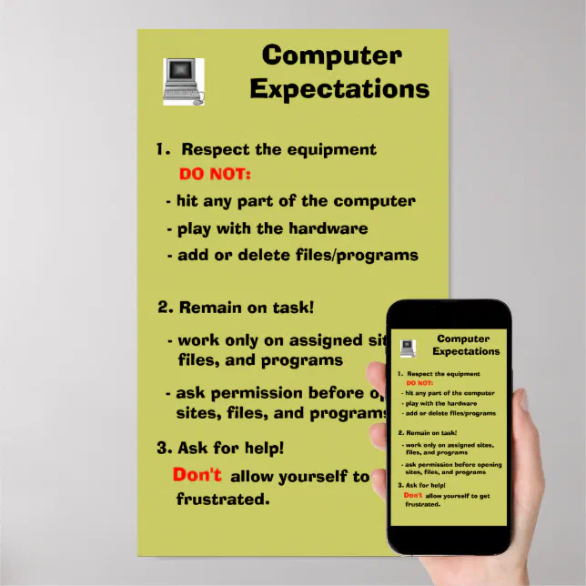 Computer Expectations Poster | Zazzle
