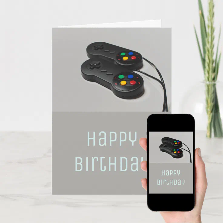 Computer gaming birthday tween boys card | Zazzle
