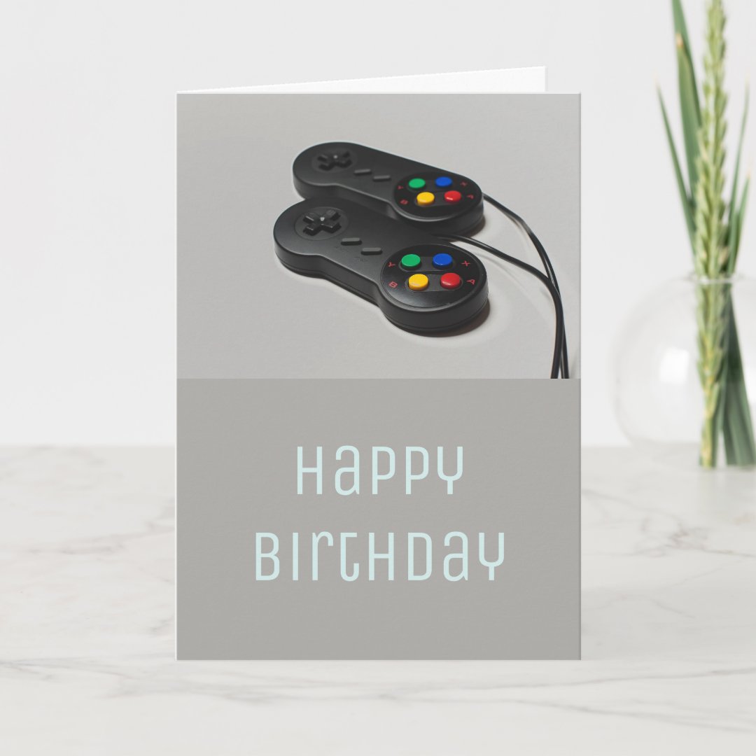 Computer gaming birthday tween boys card | Zazzle