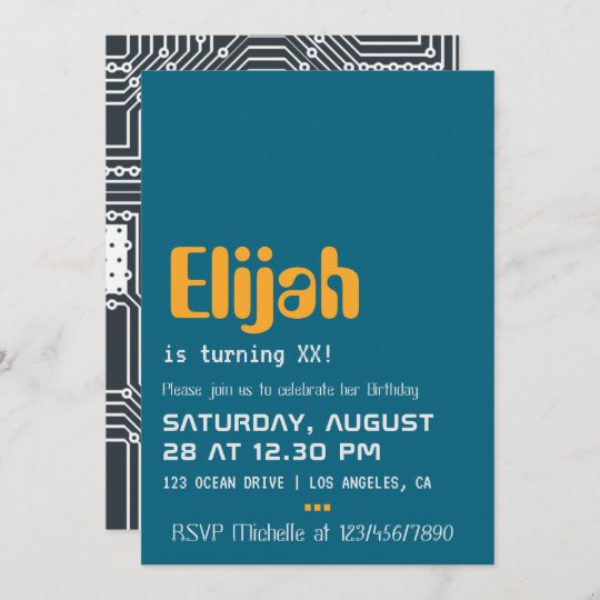 Computer Geek Birthday Party Invitation | Zazzle.com