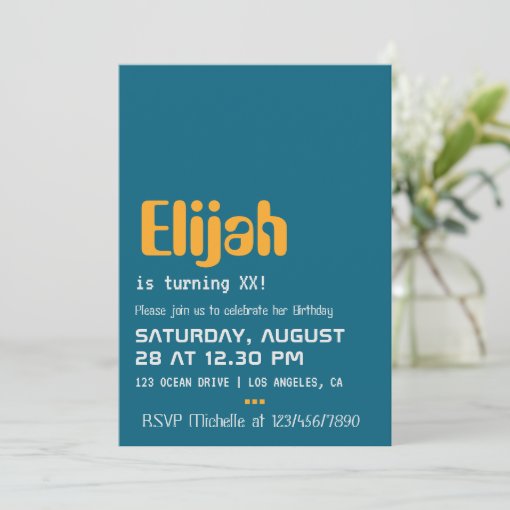 Computer Geek Birthday Party Invitation | Zazzle