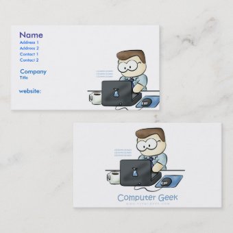 computer geek business card | Zazzle