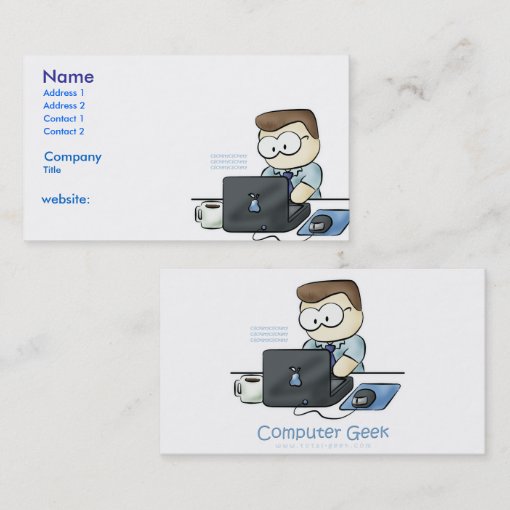computer geek business card | Zazzle