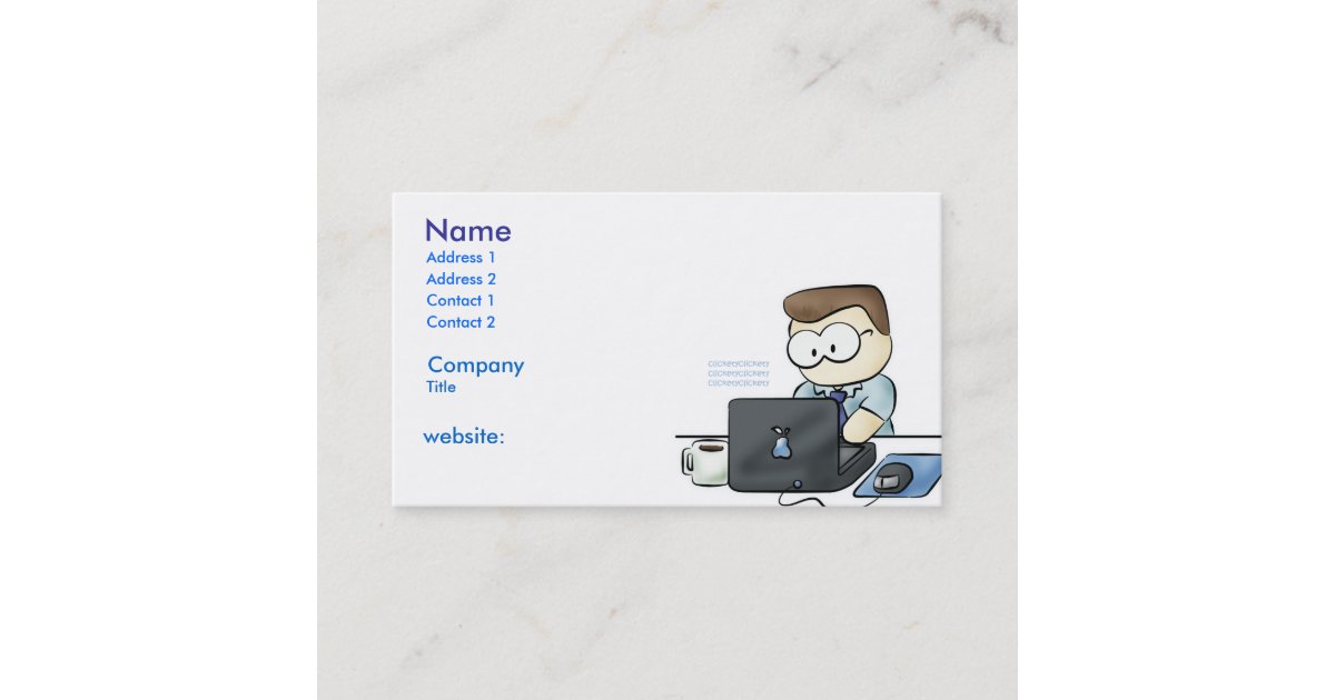 computer geek business card | Zazzle