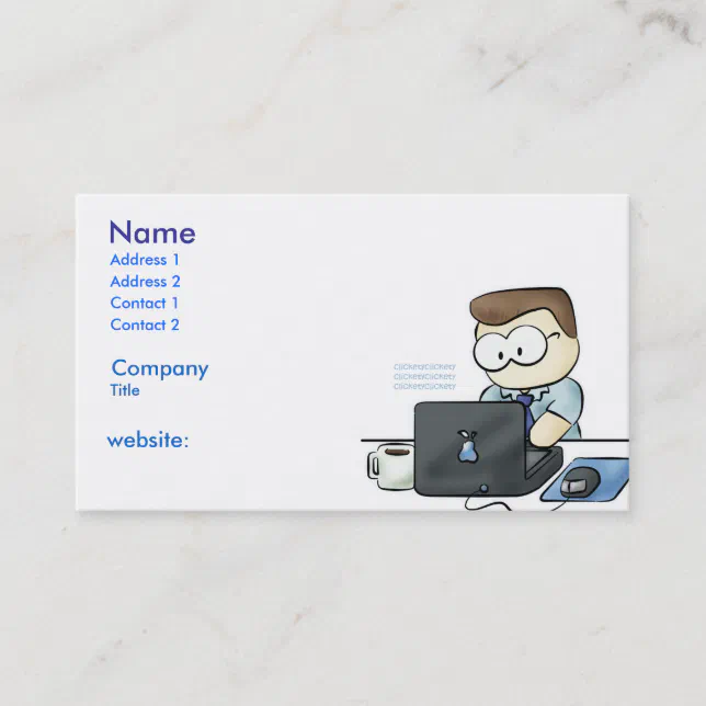 computer geek business card | Zazzle