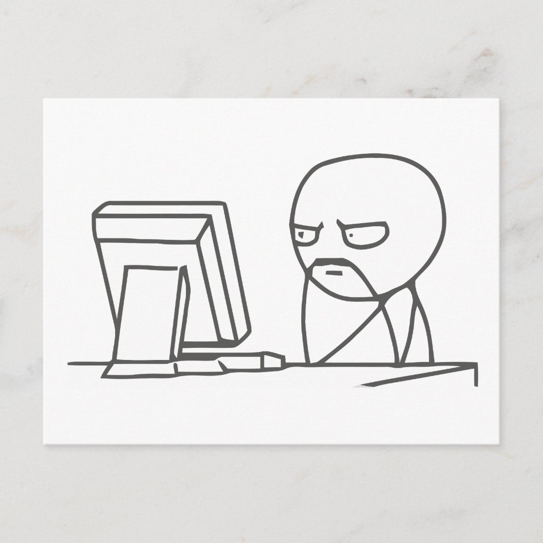 Computer Guy Meme‏ - Postcard | Zazzle