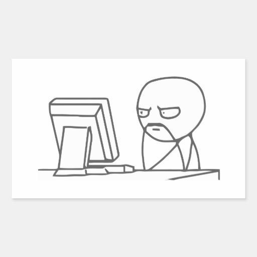 Computer Guy Meme‏ - Rectangle Stickers | Zazzle