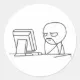 Computer Guy Meme‏ - Round Stickers | Zazzle