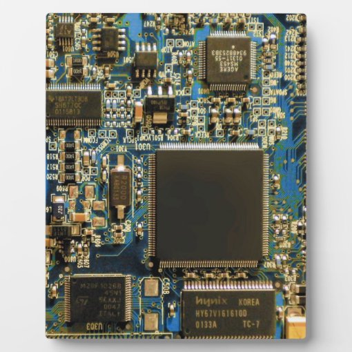 Computer Hard Drive Circuit Board - Blue Plaque | Zazzle
