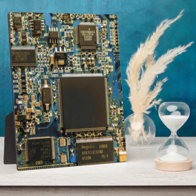 Computer Hard Drive Circuit Board - Blue Plaque | Zazzle