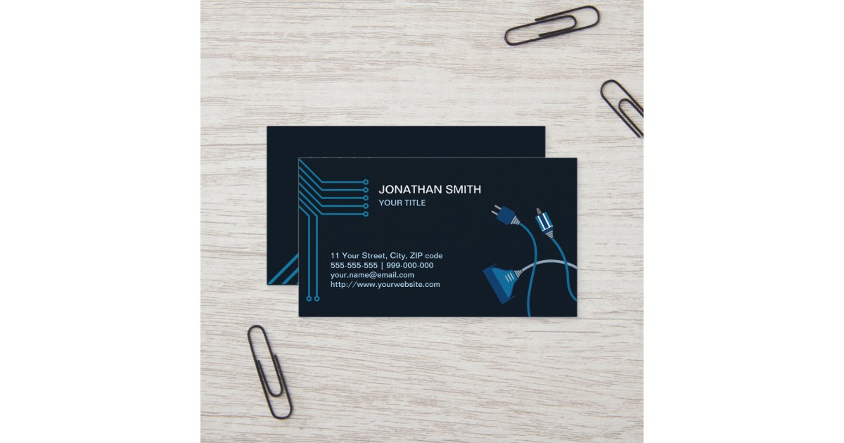 Computer Hardware Technician business card | Zazzle