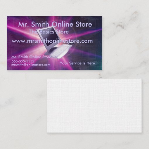 Computer Logo Business Card | Zazzle