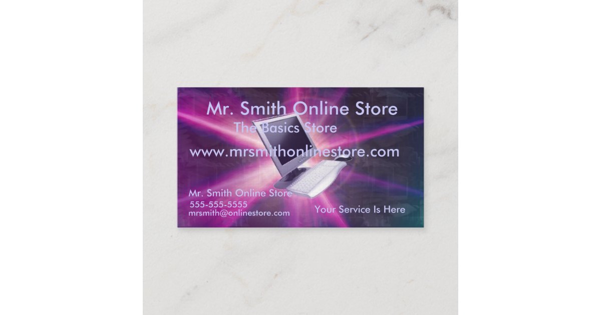 Computer Logo Business Card | Zazzle