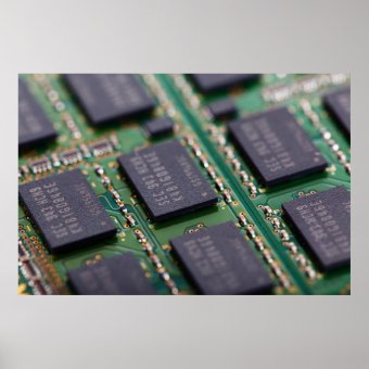 Computer Memory Chips Poster | Zazzle