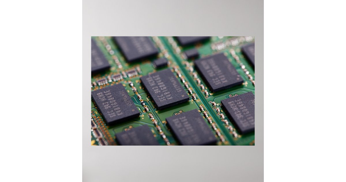 Computer Memory Chips Poster | Zazzle