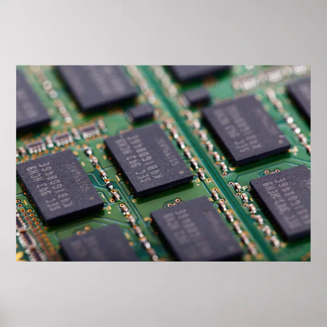 Computer Memory Chips Poster | Zazzle