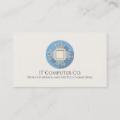 Computer Microchip Blue Business Card | Zazzle