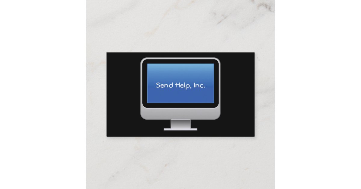 Computer Monitor Business Card | Zazzle