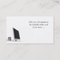 Computer Monitor Business Card Design 2 | Zazzle