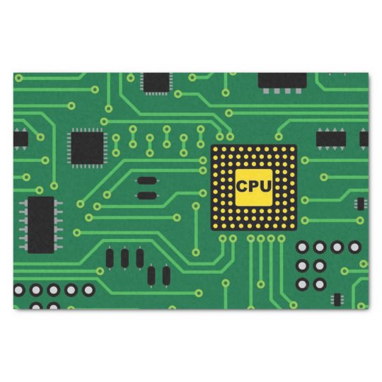 Computer Nerd Circuit Board CPU I Tissue Paper | Zazzle.com