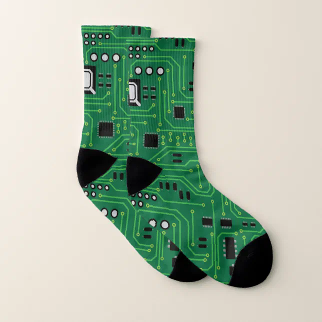 Computer Nerd Circuit Board Cpu Socks Zazzle