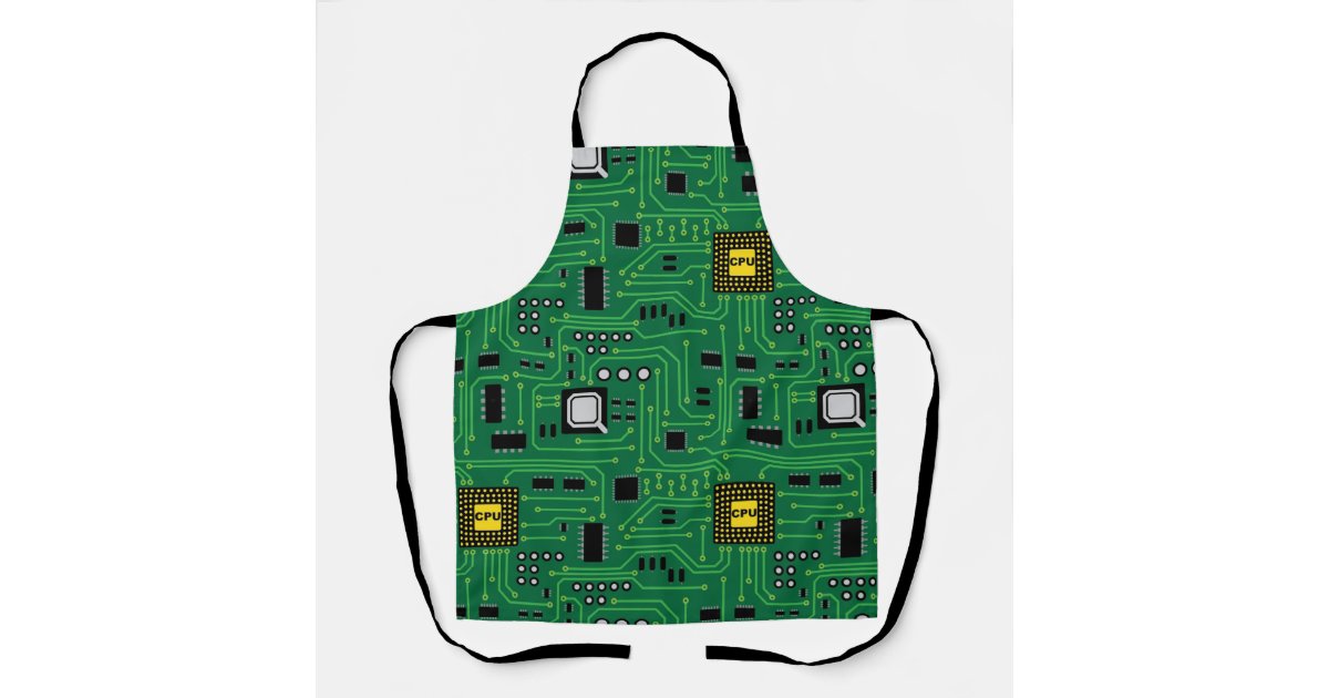 Computer Nerd Circuit Board Cpu Technology Bbq Apron Zazzle