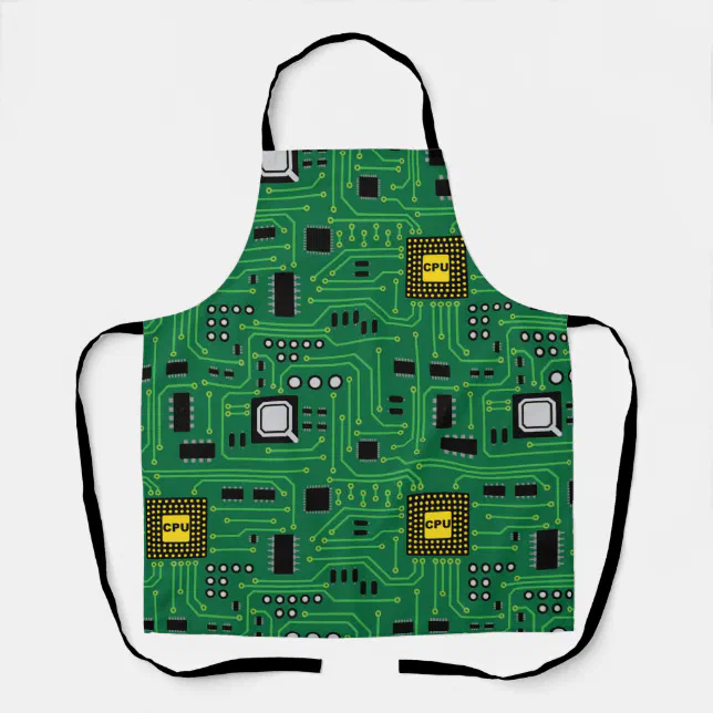 Computer Nerd Circuit Board CPU Technology BBQ Apron | Zazzle