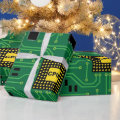 Computer Nerd Circuit Board CPU Wrapping Paper | Zazzle