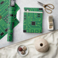 Computer Nerd Circuit Board CPU Wrapping Paper | Zazzle