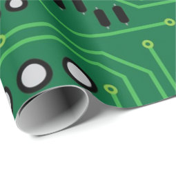 Computer Nerd Circuit Board CPU Wrapping Paper | Zazzle