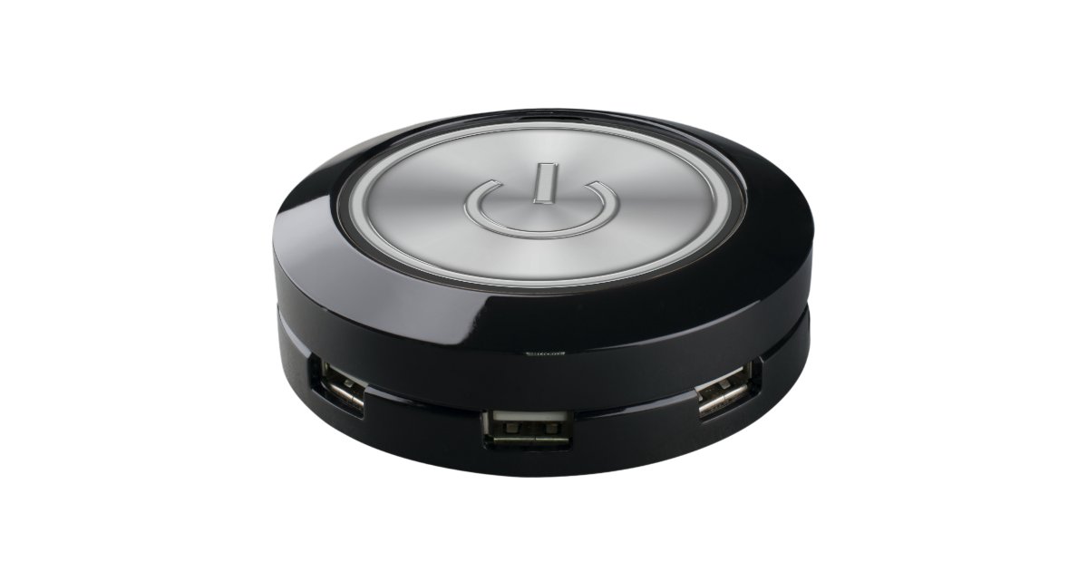 Computer Power Button Theme USB Charging Station | Zazzle