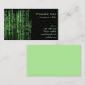 Computer Program Data Matrix Tech Business Card | Zazzle