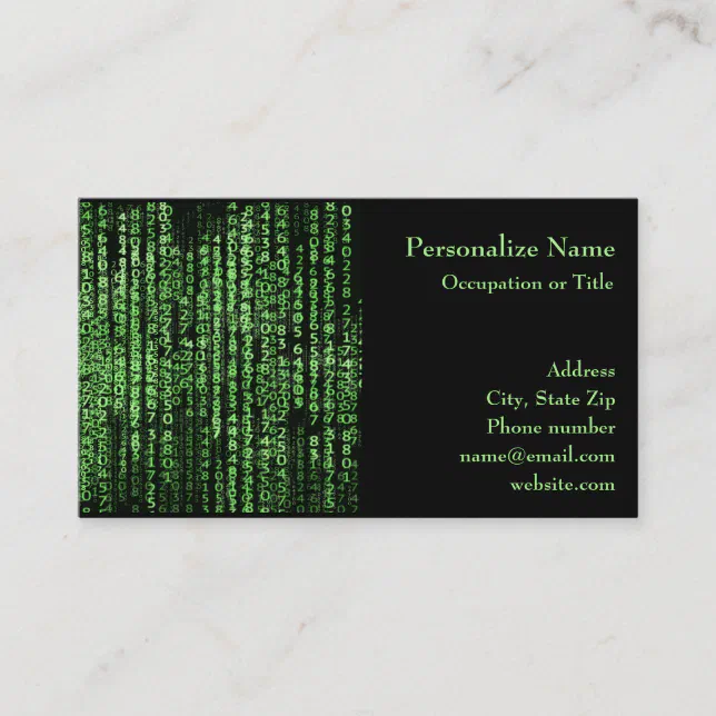 Computer Program Data Matrix Tech Business Card | Zazzle