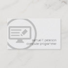Computer Programmer Technical Skills Light Streams Business Card ...