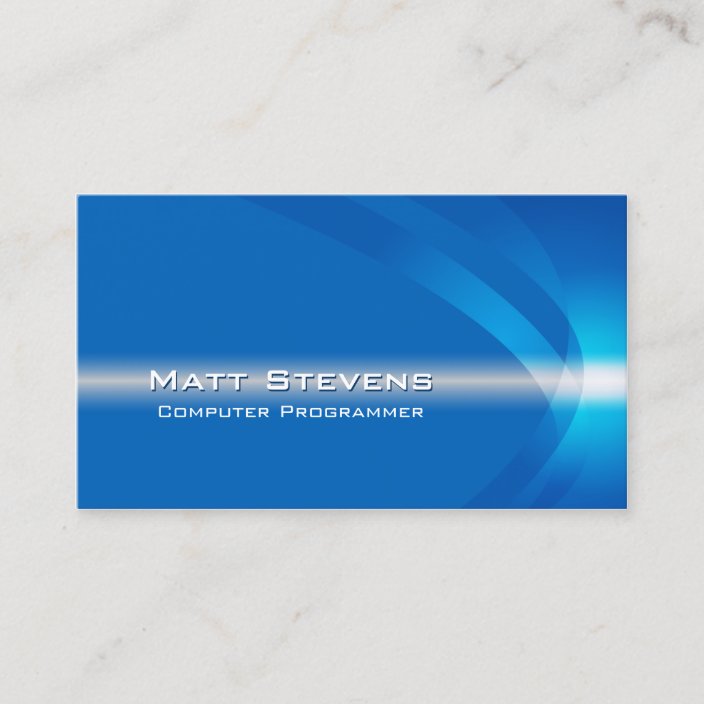 Computer Programmer InternetTechnical Light Stream Business Card ...