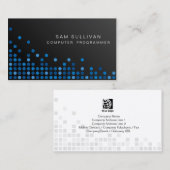 Computer Programmer IT Skills Abstract Blue Dots Business Card | Zazzle