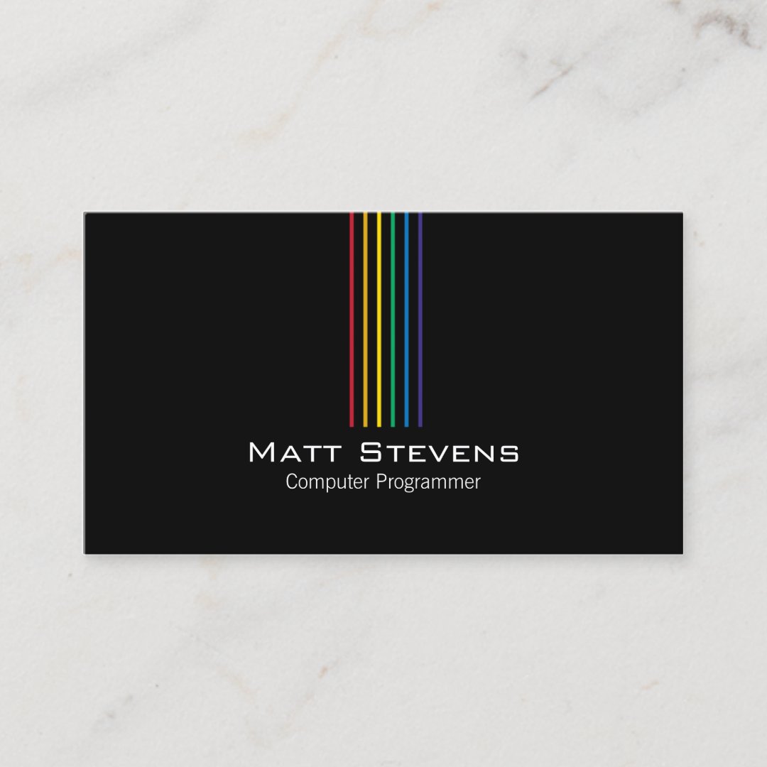 Computer Programmer Simple Business Card | Zazzle