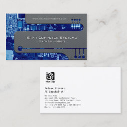 Computer Programmer Technical Circuits Cutaway Business Card | Zazzle